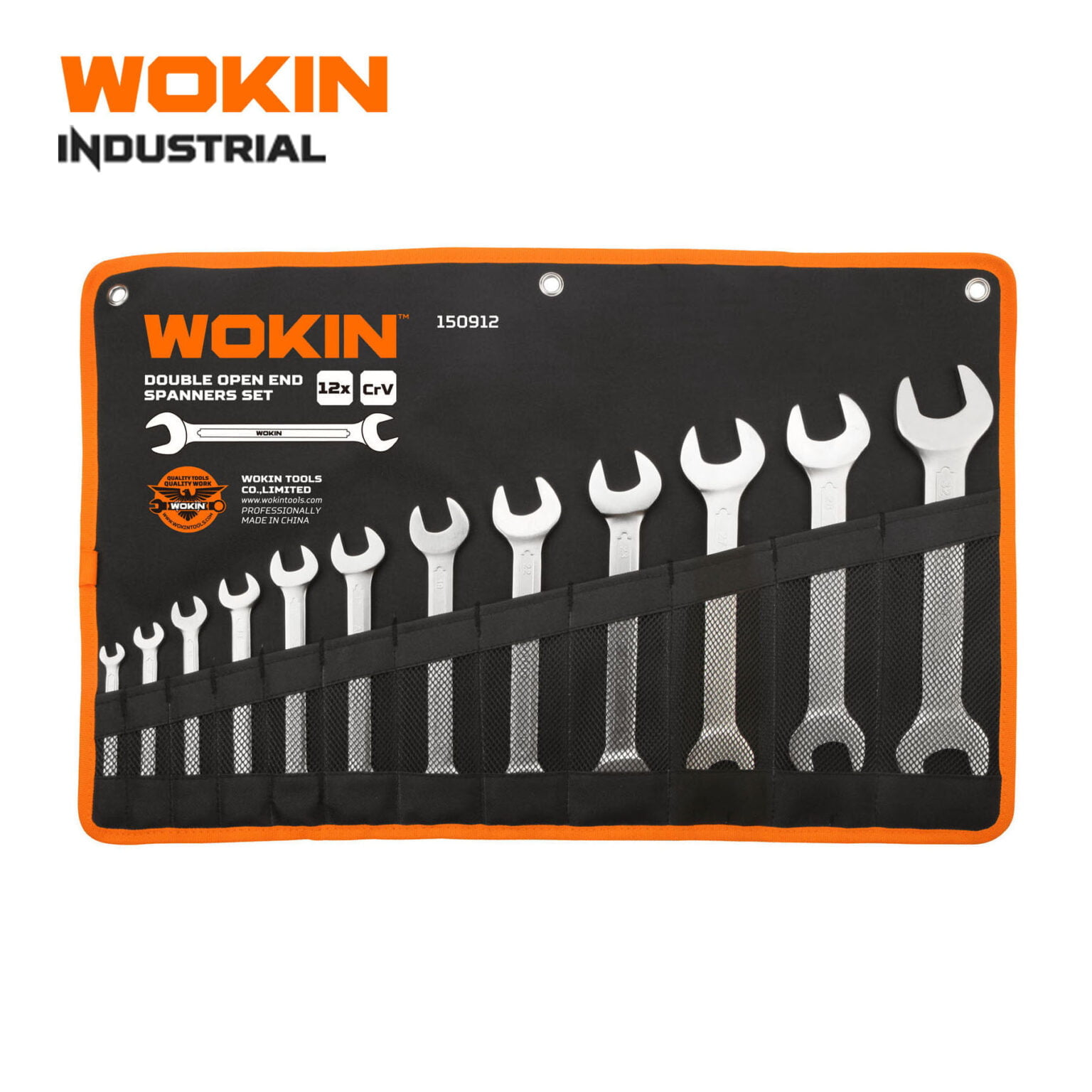 12PCS DOUBLE OPEN END SPANNER SET (INDUSTRIAL) - WOKIN TOOLS